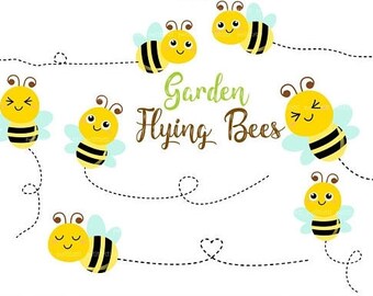 Cute bee clip art | Etsy