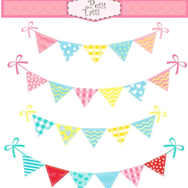Bunting Clip Art Set - Etsy