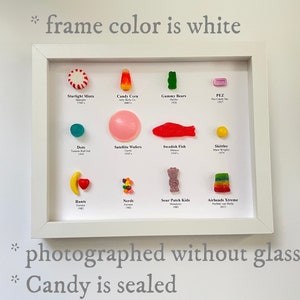 8x10 REAL Candy History of Candy Framed Specimen Chart Valentine - Etsy