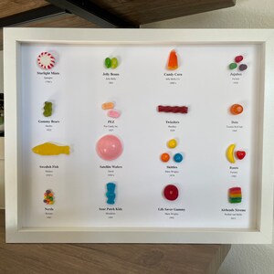 11x14 REAL Candy Art Pick a Frame Color Ode to Candy History of Candy ...