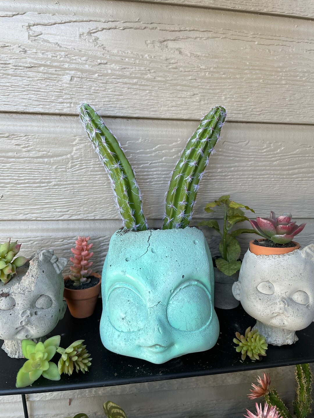 1 Alien Head White Walker Planter Garden Shelf Pot "laliari" Valentine ...