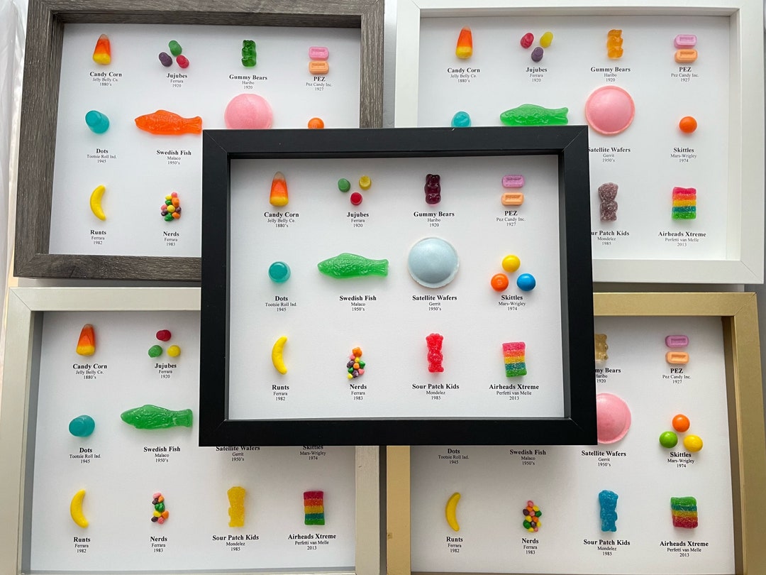 8x10 REAL Candy History of Candy Framed Candy Ode to CANDY Candy Art ...