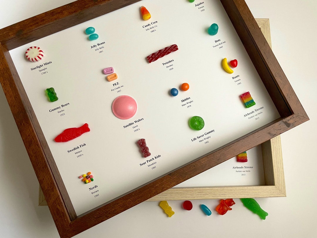 11x14 REAL Candy Art Pick a Frame Color Ode to Candy History of Candy ...