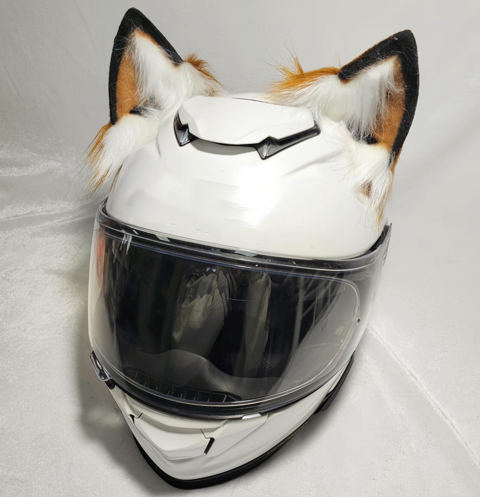Two-tone Fox Ear Helmet Accessories: Gothic Punk Motorcycle Decor - Etsy