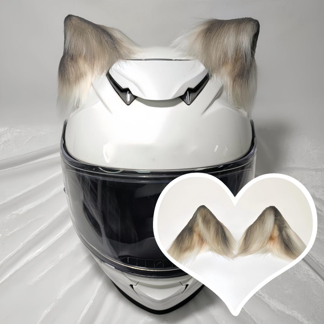 Realistic Fox Ears,motorcycle Helmet Decor,helmet Cover,motorcycle ...