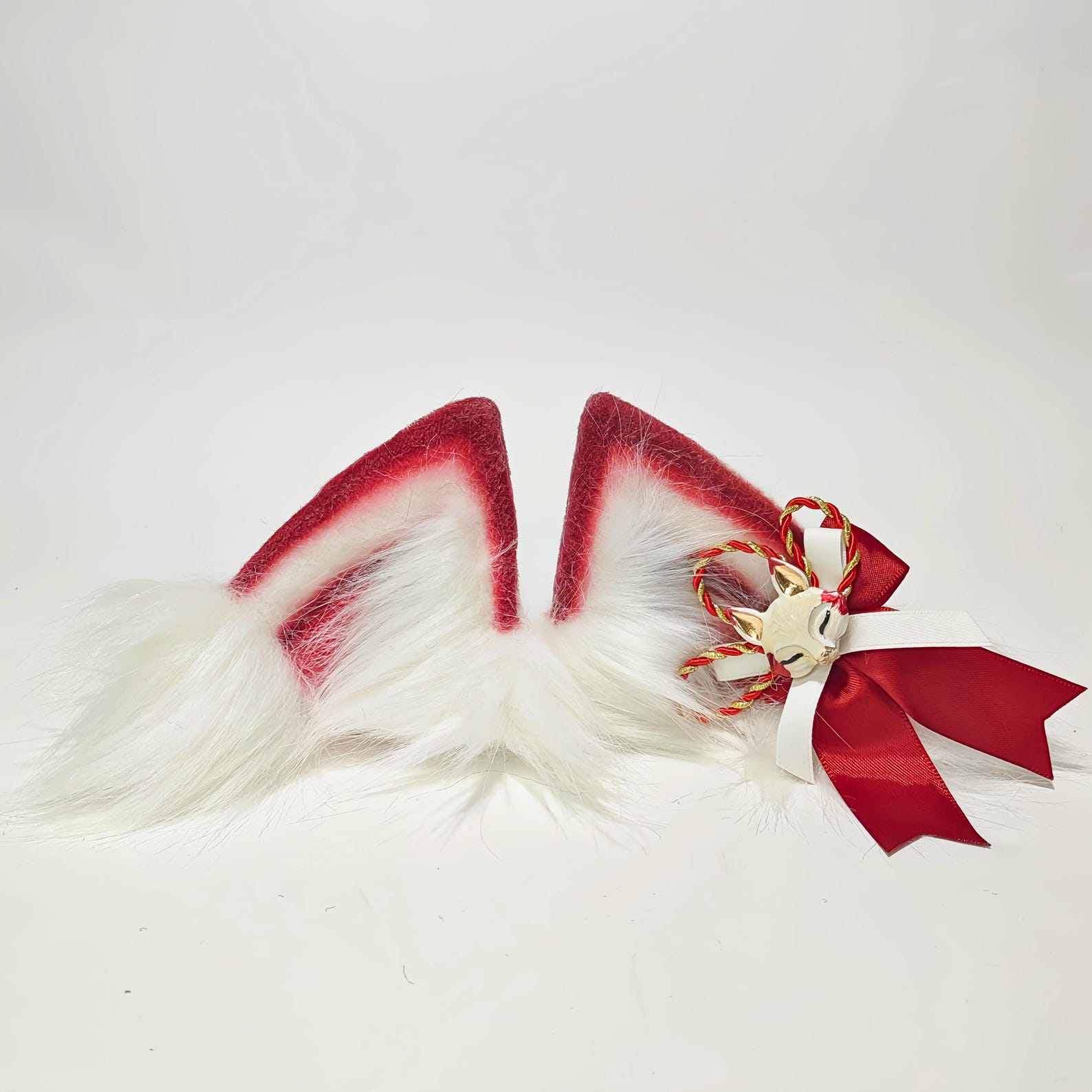 Red Fox Faux Fur Helmet Ears: Motorcycle, Ski, Bike Decoration - Etsy