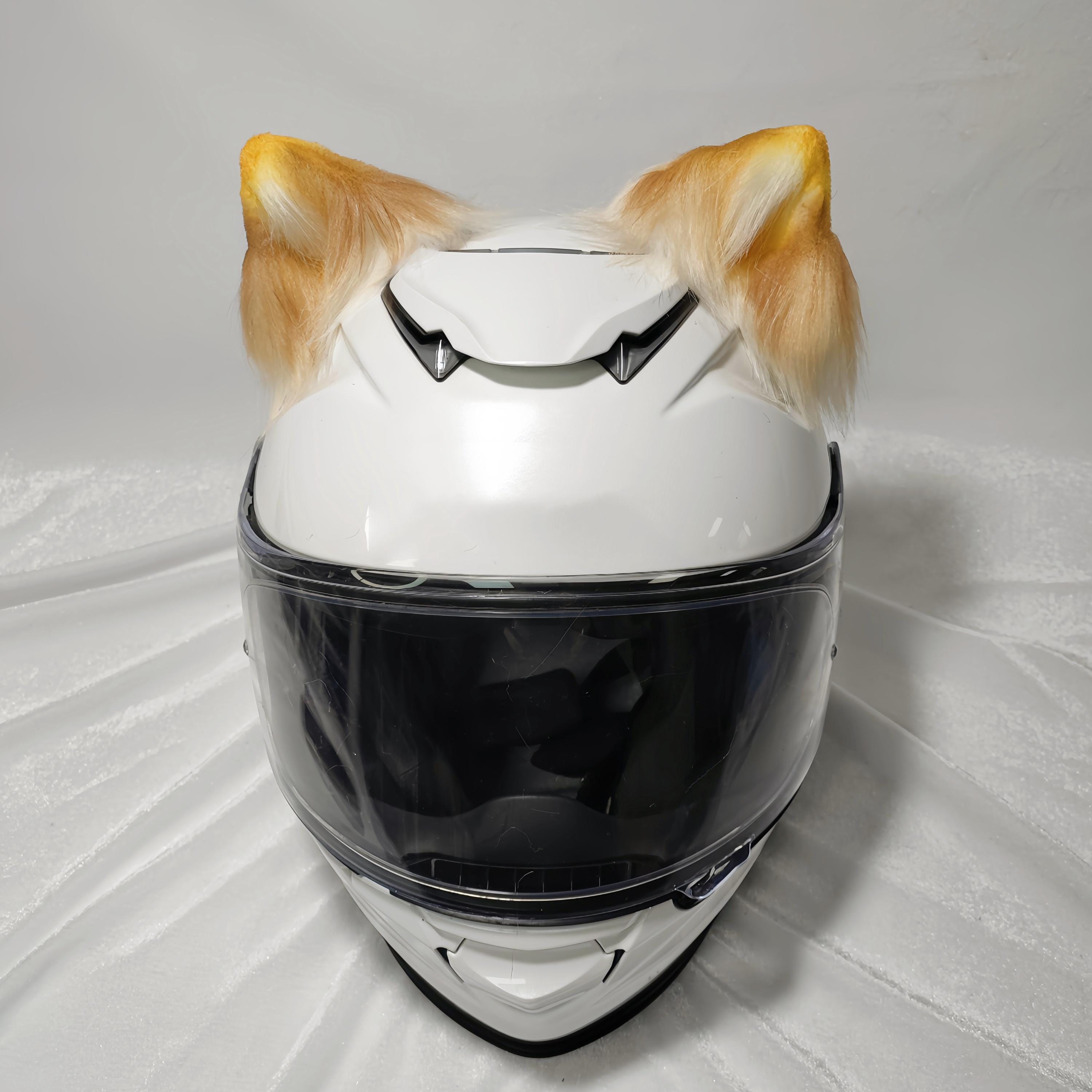 Realistic Fox Ears,motorcycle Helmet Decor,helmet Cover,motorcycle ...