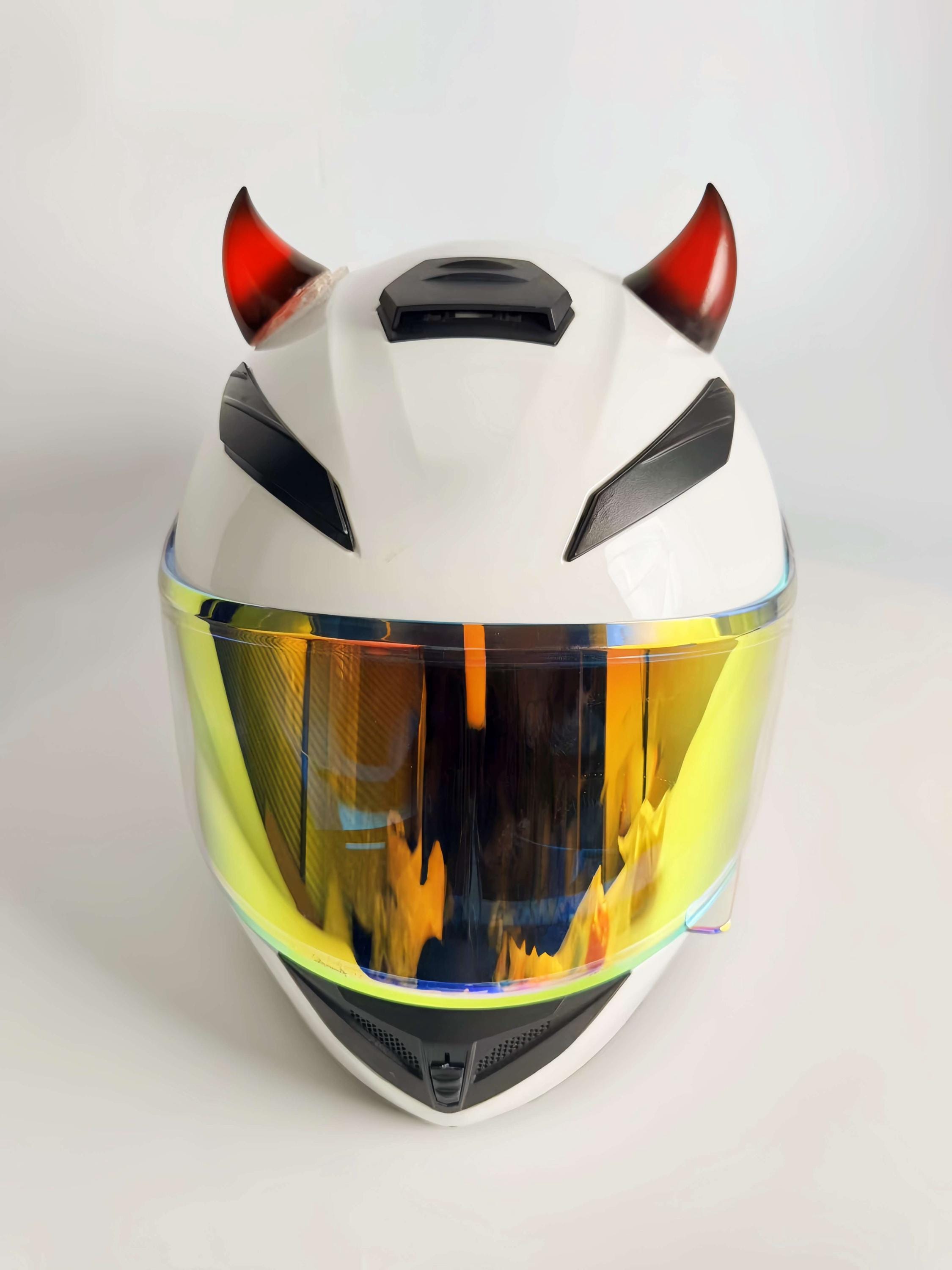 LED Cyber Horns for Helmets: Universal Light-up Motorcycle/ski ...