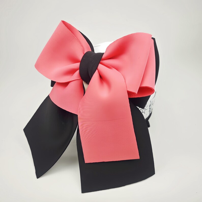 Two-tone Motorcycle Helmet Bow: Pink & White Helmet Decoration - Etsy