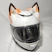 Two-tone Fox Ear Helmet Accessories: Gothic Punk Motorcycle Decor - Etsy
