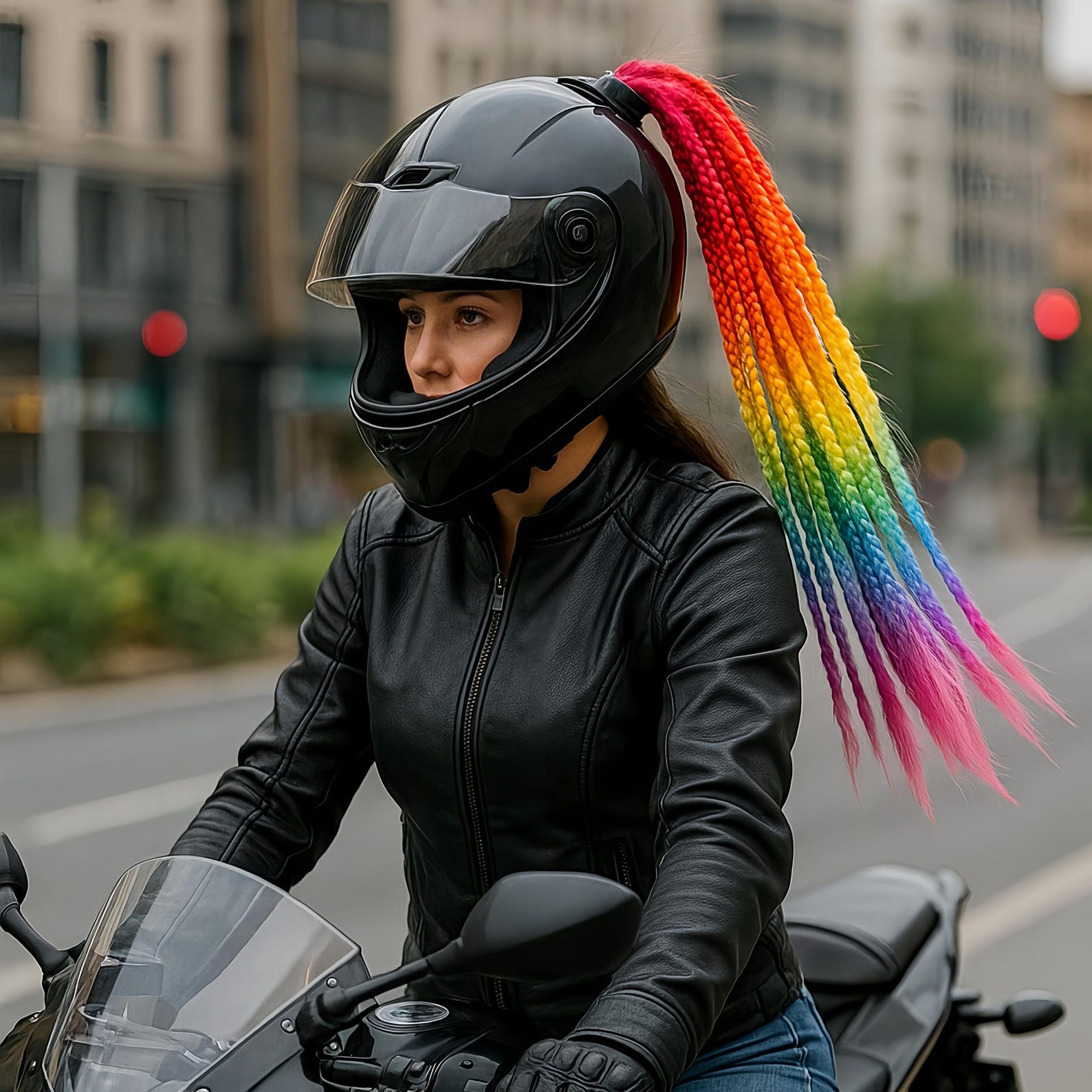 Detachable Horsehair Helmet Ponytail: Cosplay & Cycling, 47cm - Etsy