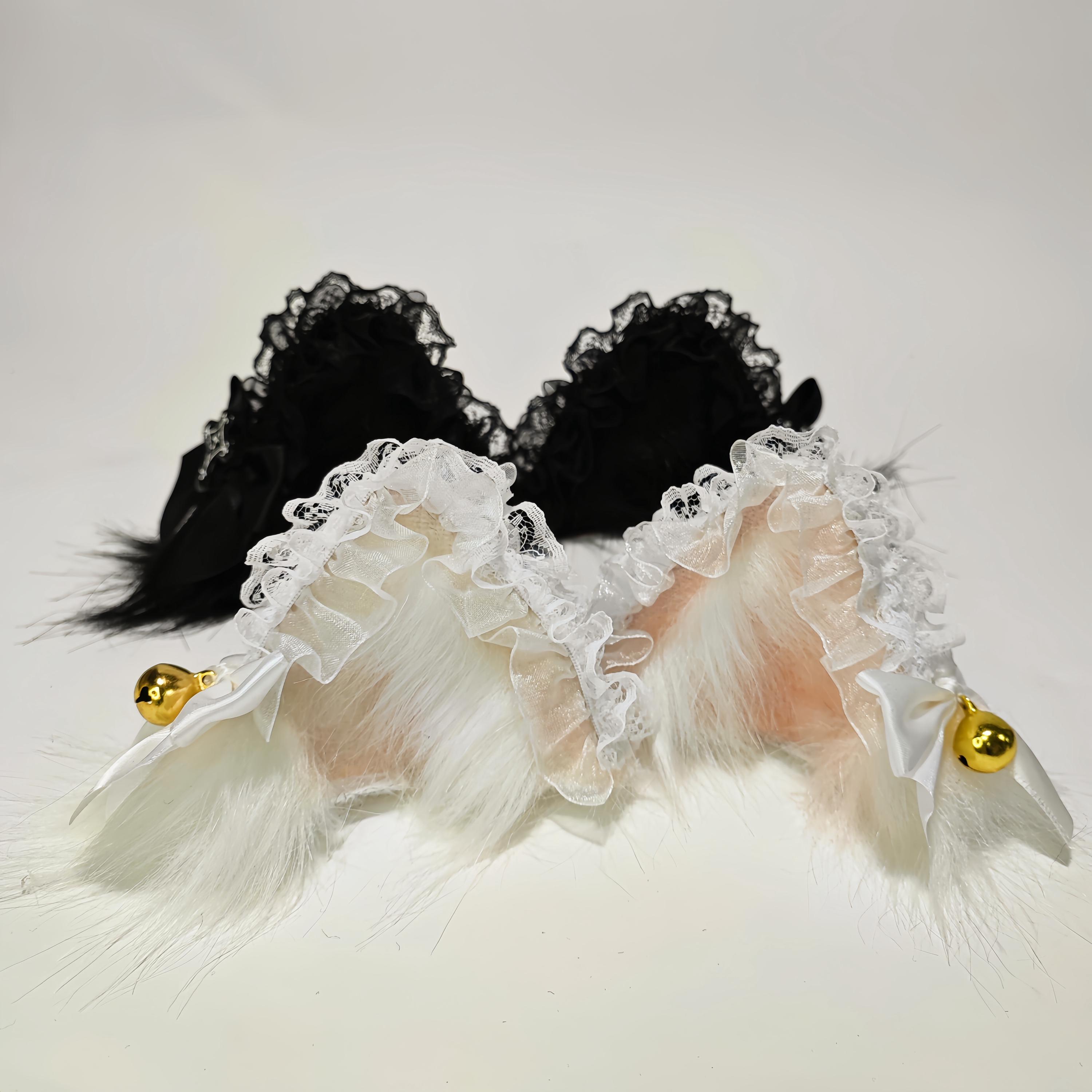 Furfur Cat Ears on Helmet Motorcycle Accessory Ski and Bicycle Riding ...