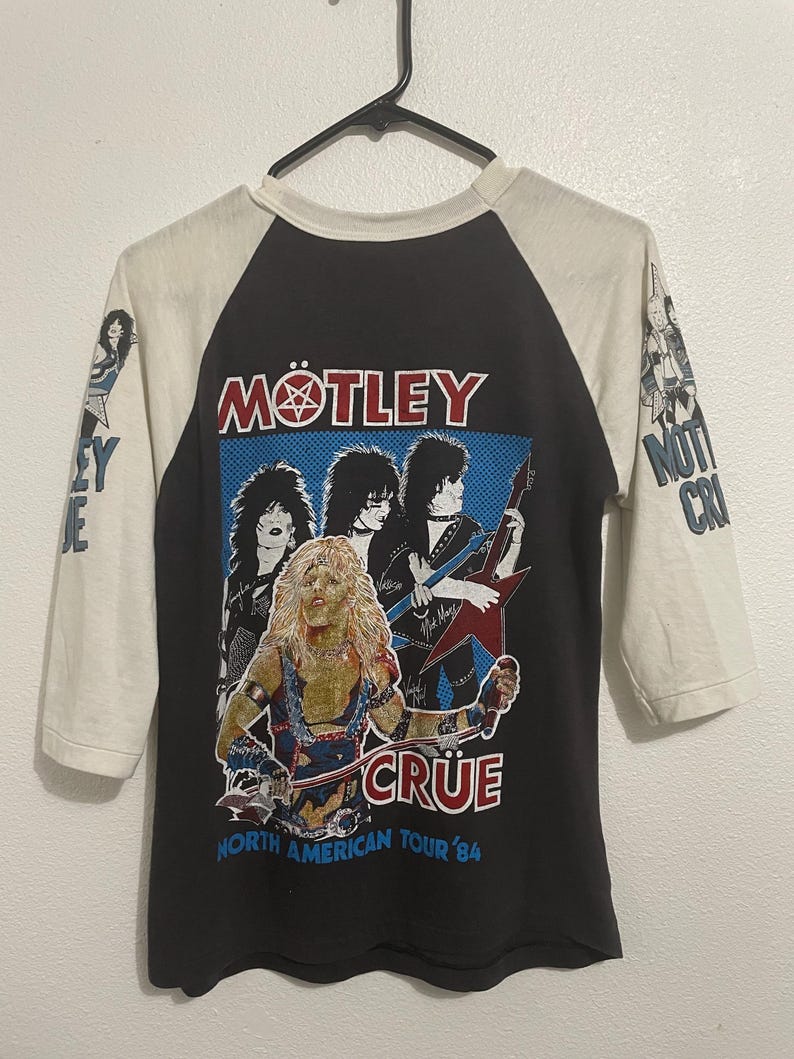 1984 Motley Crüe Raglan - Etsy