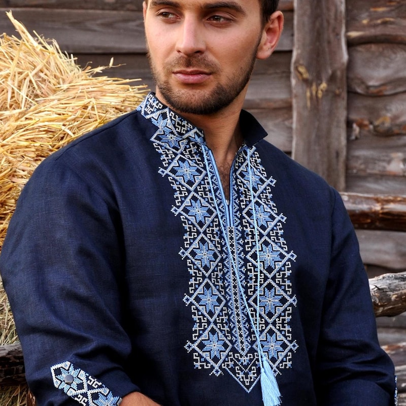 Ukrainian Mens Dress Shirt - Etsy