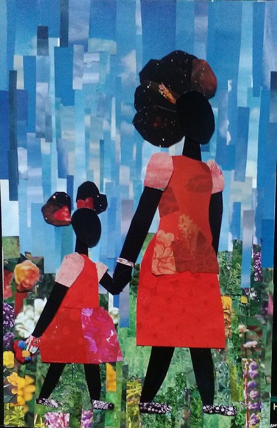 Spring in Their Steps PRINT Collage African American Art | Etsy