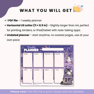 Ghostly Halloween Weekly Planner PDF – Dark Pastel Reading Ghosts ...