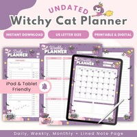 Kawaii Cat Daily Planner PDF, Printable & Digital Planner | A4, A5 ...