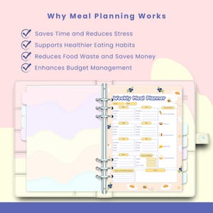 Printable Weekly Meal Planner and Recipe Card Set in A4 and US Letter ...