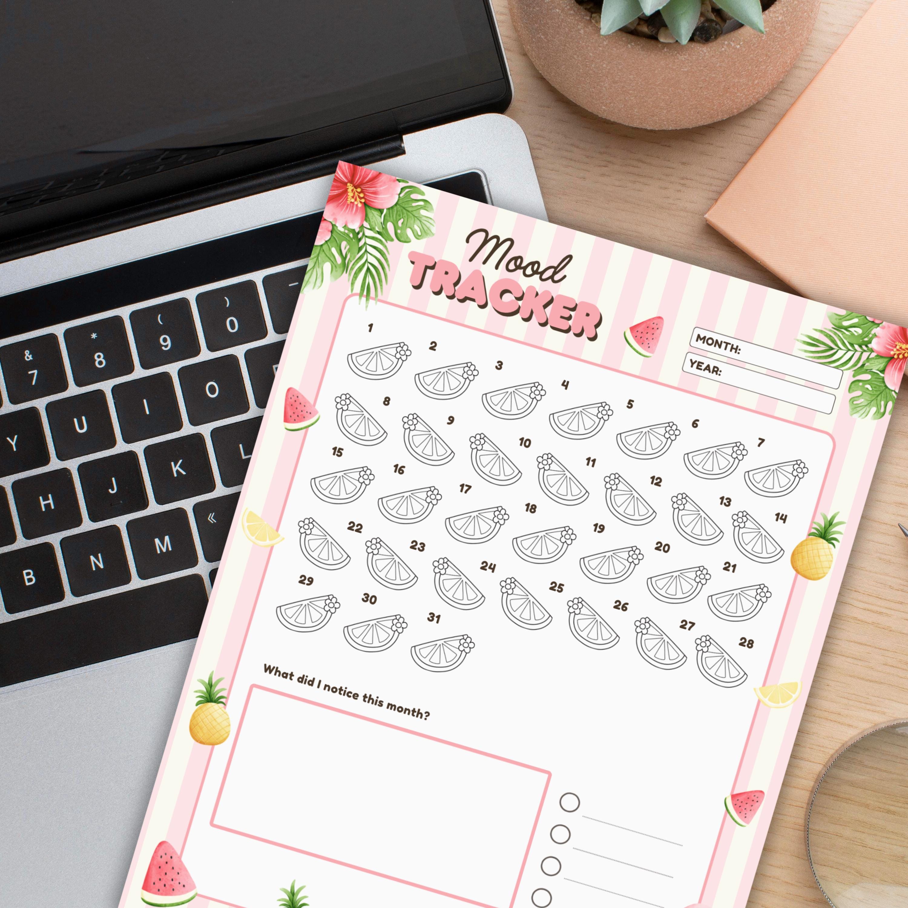 Tropical Summer Printable and Digital Planner, Flamingo, Watermelon ...