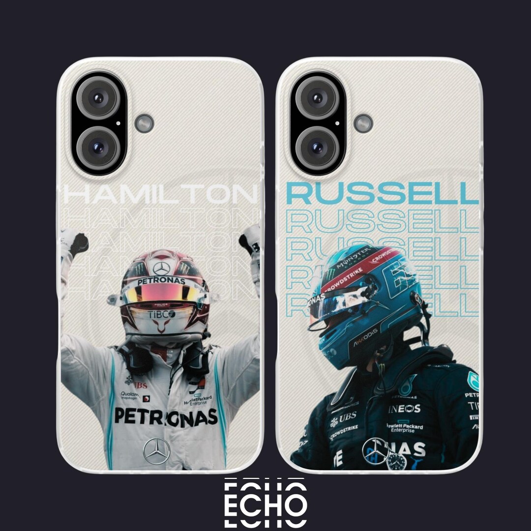 Lewis Hamilton X George Russell Mercedes F1 Phone Cover for iPhone 16 ...