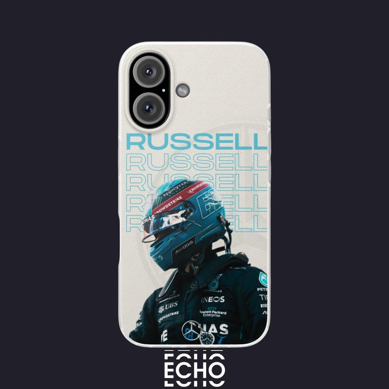 Lewis Hamilton X George Russell Mercedes F1 Phone Cover for iPhone 16 ...
