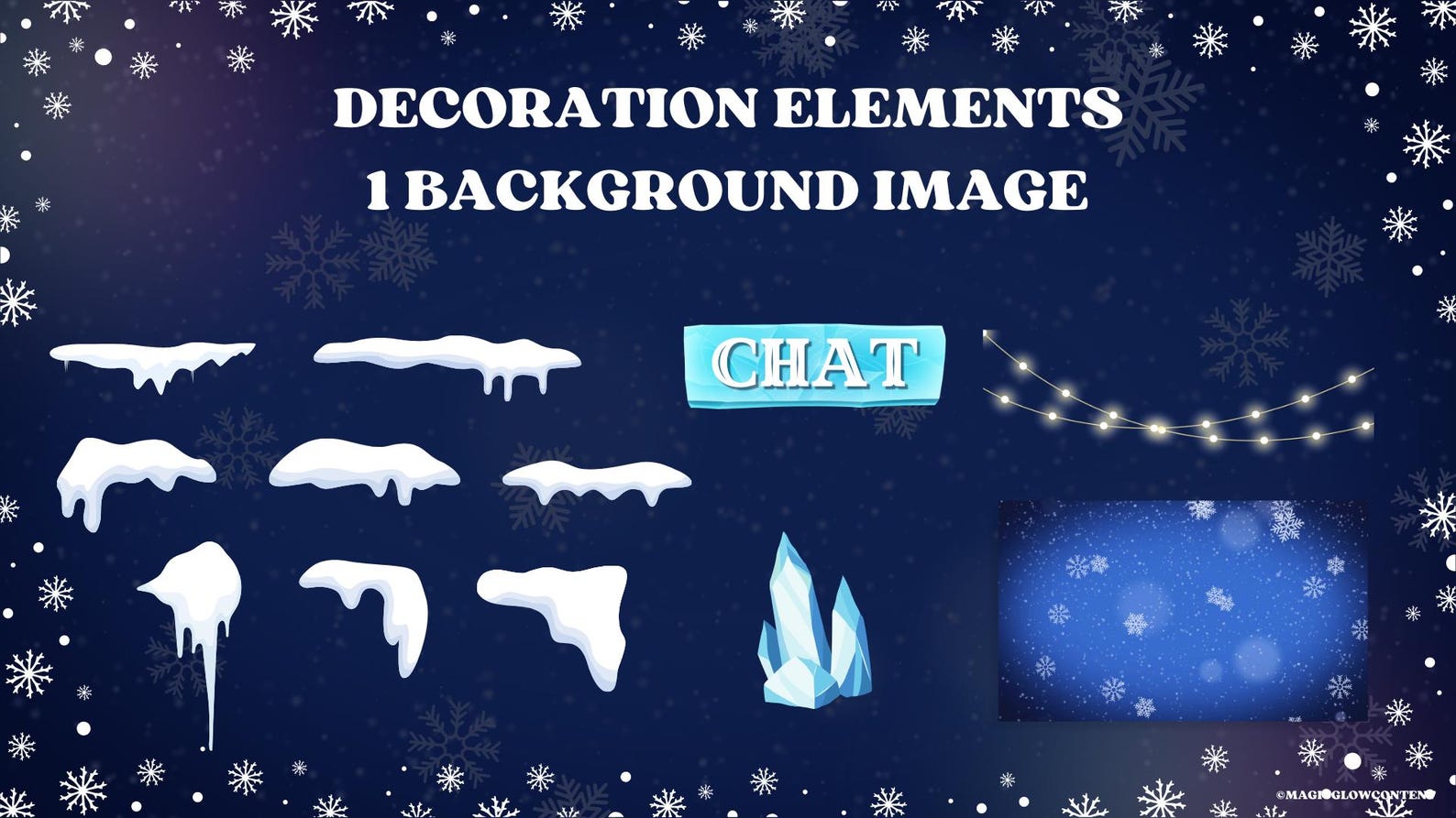 Magic Cozy Winter Twitch Stream Overlay - Animated Screens, Cute Alerts ...
