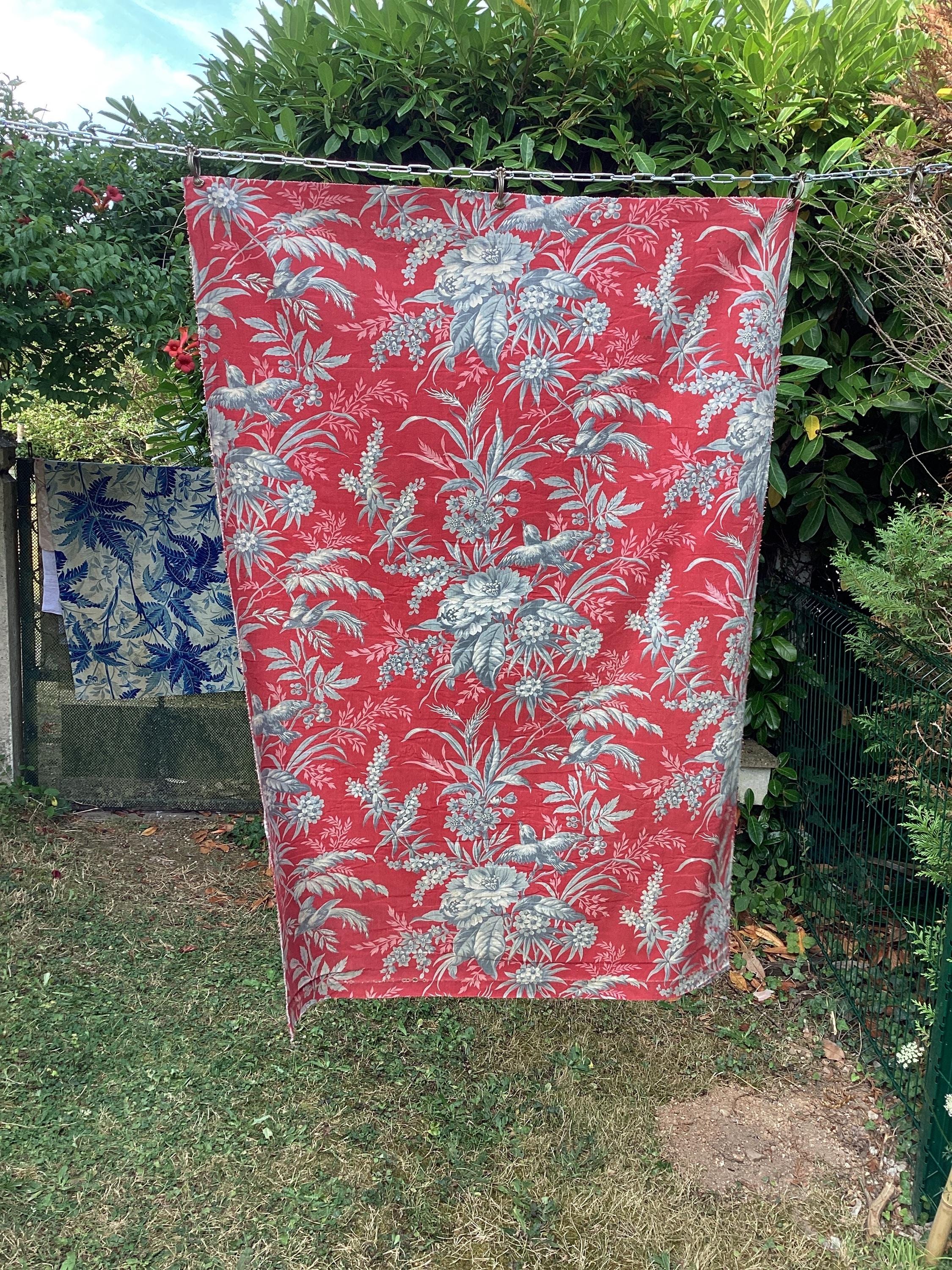 Antique French Fabric, 82cms X 115cms, 19thc, Quilting, Sewing, Slow ...