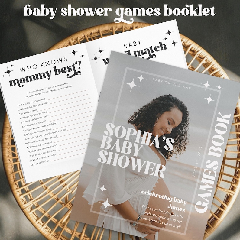 Editable Baby Shower Game Booklet Magazine, Customizable Printable ...