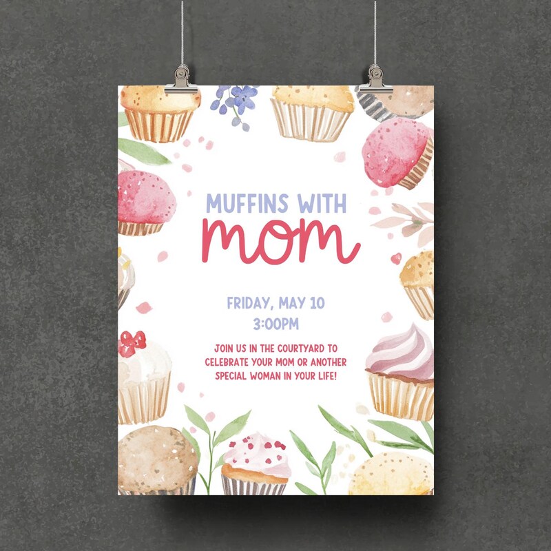 Muffins With Mom Flyer - Etsy