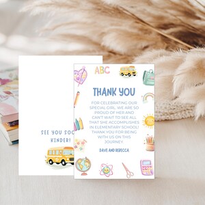 Preschool Graduation Thank You Card 2025, Prek Grad Thanks, Printable ...