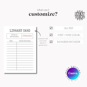 Library Card Advice and Wishes, Storybook Baby Shower, Book Themed ...