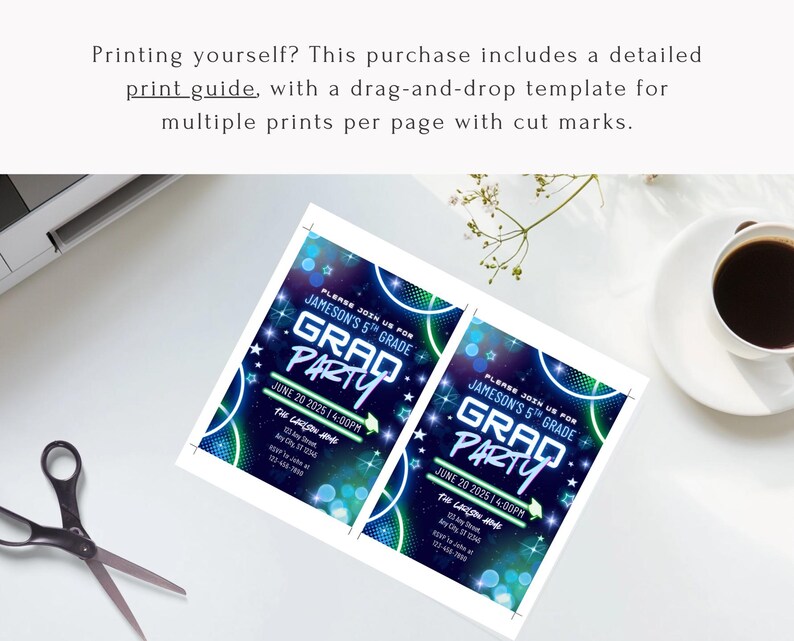 5th Grade Graduation Party Invitation, Peace Out 5th Grade, Editable ...