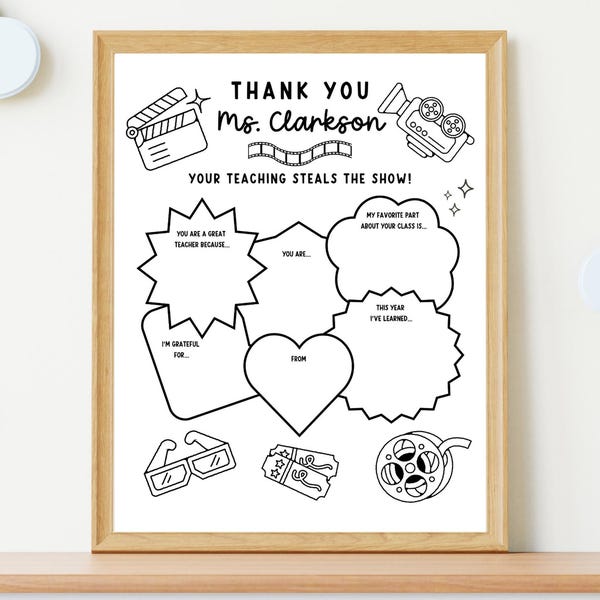 Hollywood Teacher Sign - Etsy