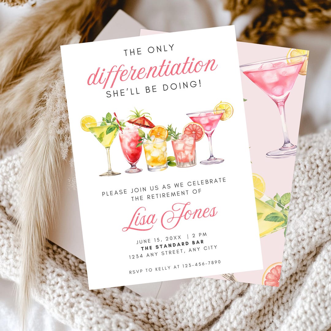 Retirement Party Invitation for Teachers, Editable Printable Template ...