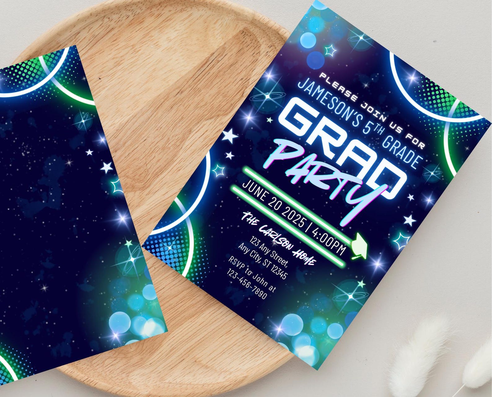 5th Grade Graduation Party Invitation, Peace Out 5th Grade, Editable ...