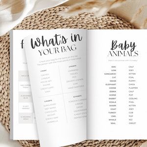 Editable Baby Shower Game Booklet, Customizable Printable Activity ...