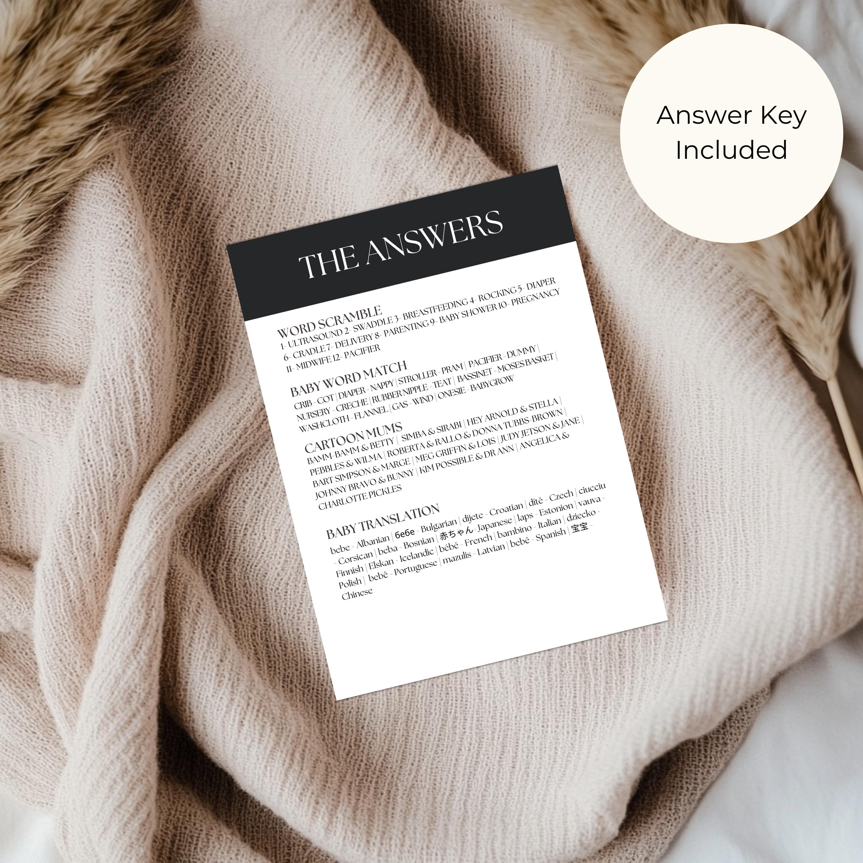 Editable Baby Shower Game Booklet, Customizable Printable Activity ...