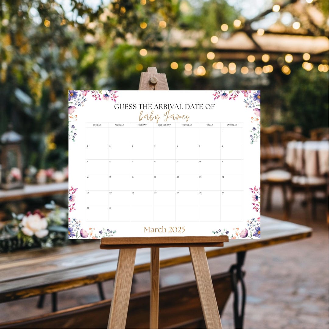April Showers Bring May Flowers Guess the Arrival Date Calendar ...