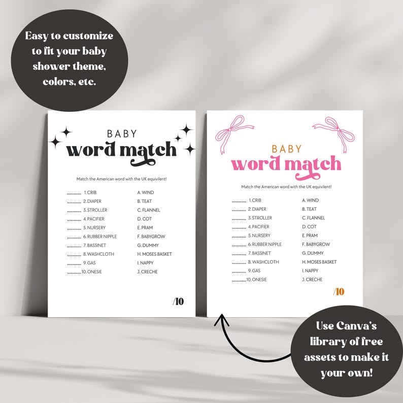 Editable Baby Shower Game Booklet Magazine, Customizable Printable ...