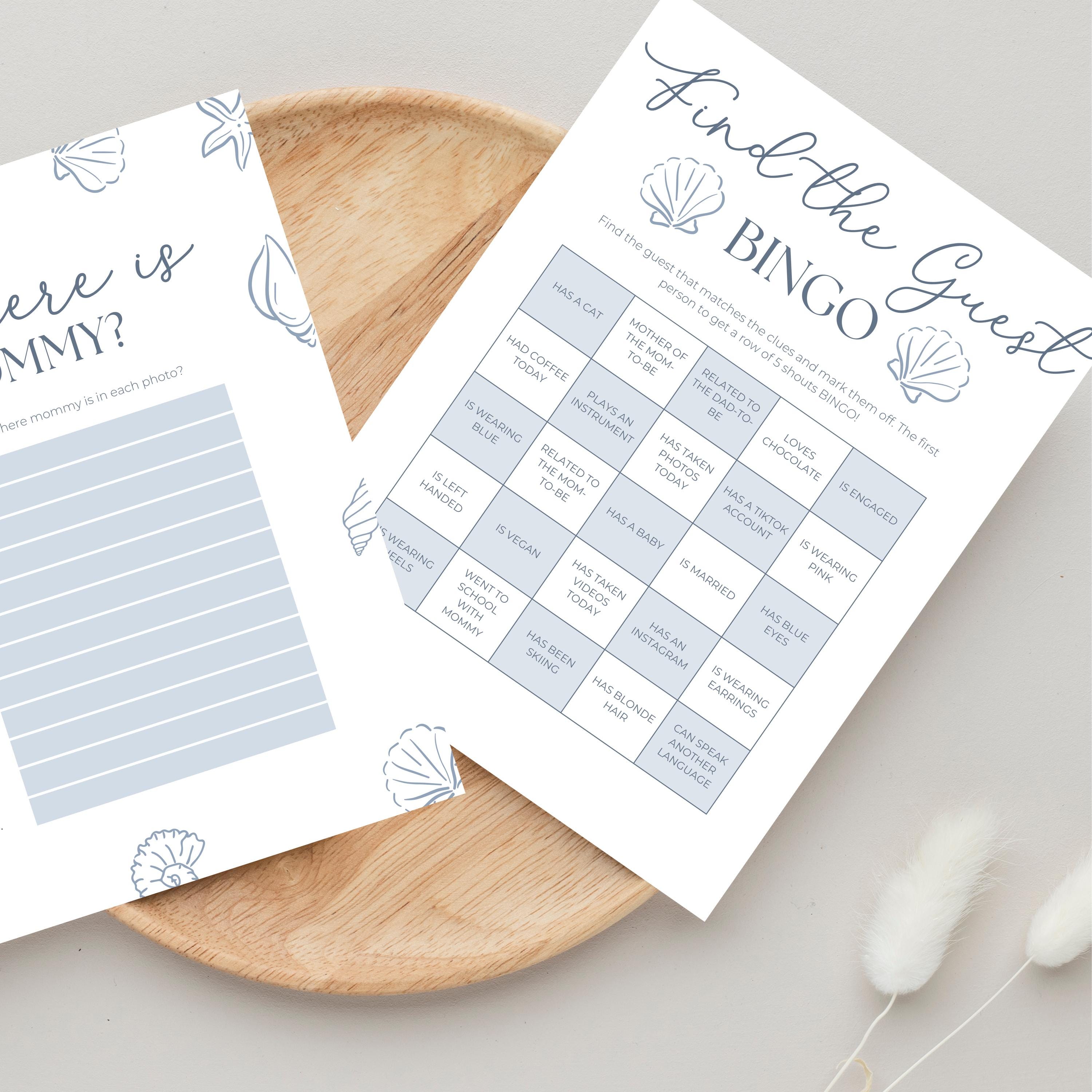 Seashell Baby Shower Games Bundle, Sea You Soon Baby Shower Theme ...