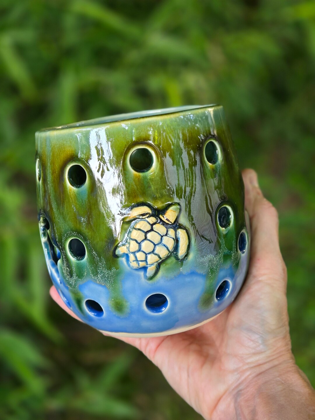 Votive / Candle Holder / Turtle / Sea Turtle / Turtles / Turquoise ...