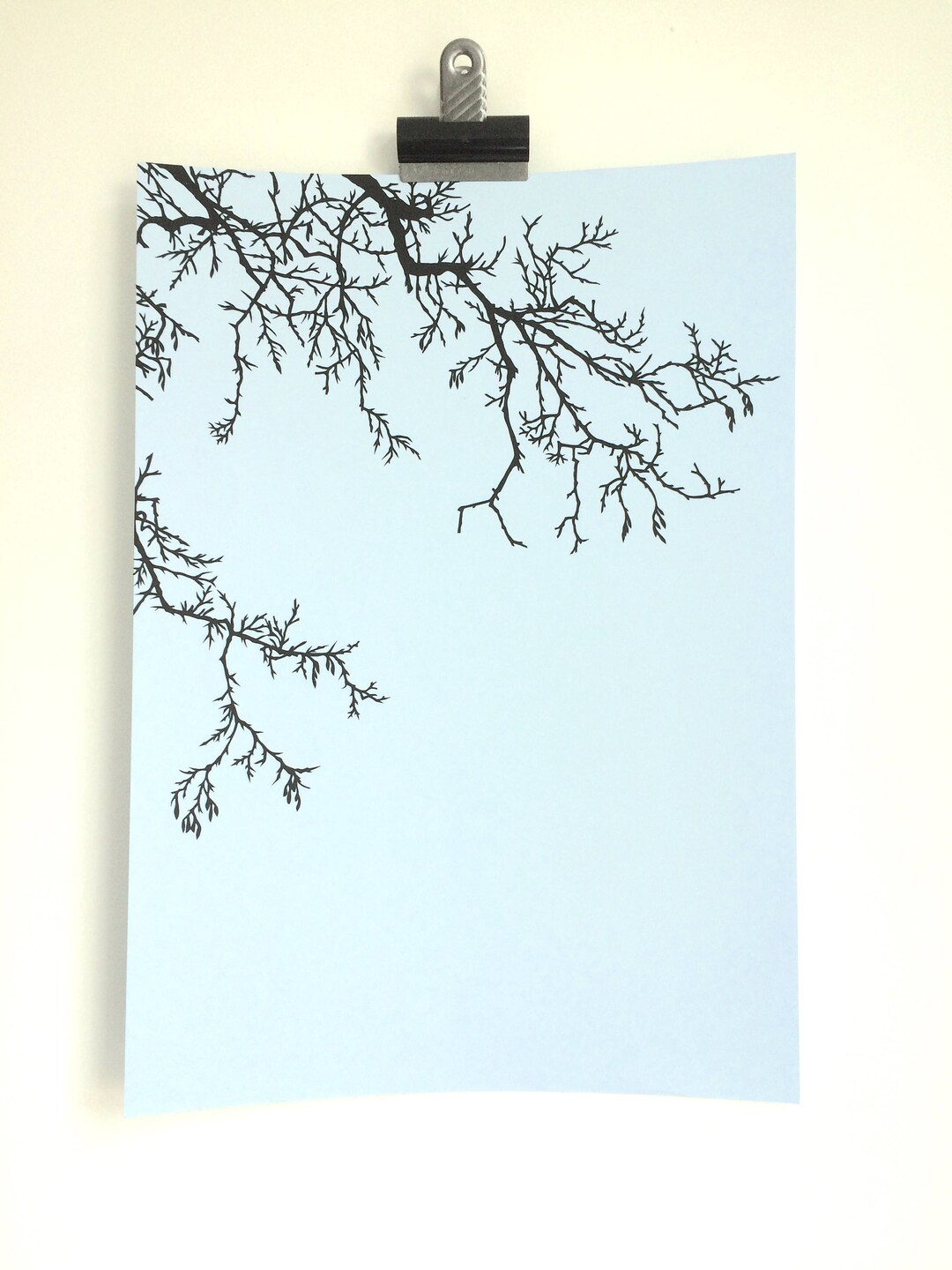 Blue Winter Tree - Original Handcut Paper Artwork - Etsy