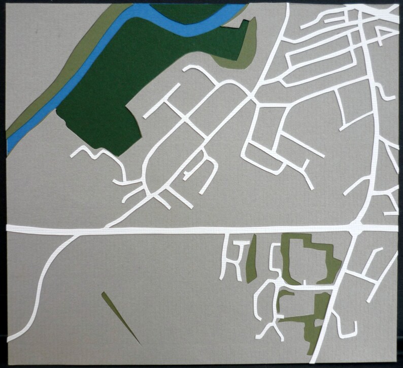 A Personalised Map - Made to Order - Original Hand-cut Paper Art - Etsy