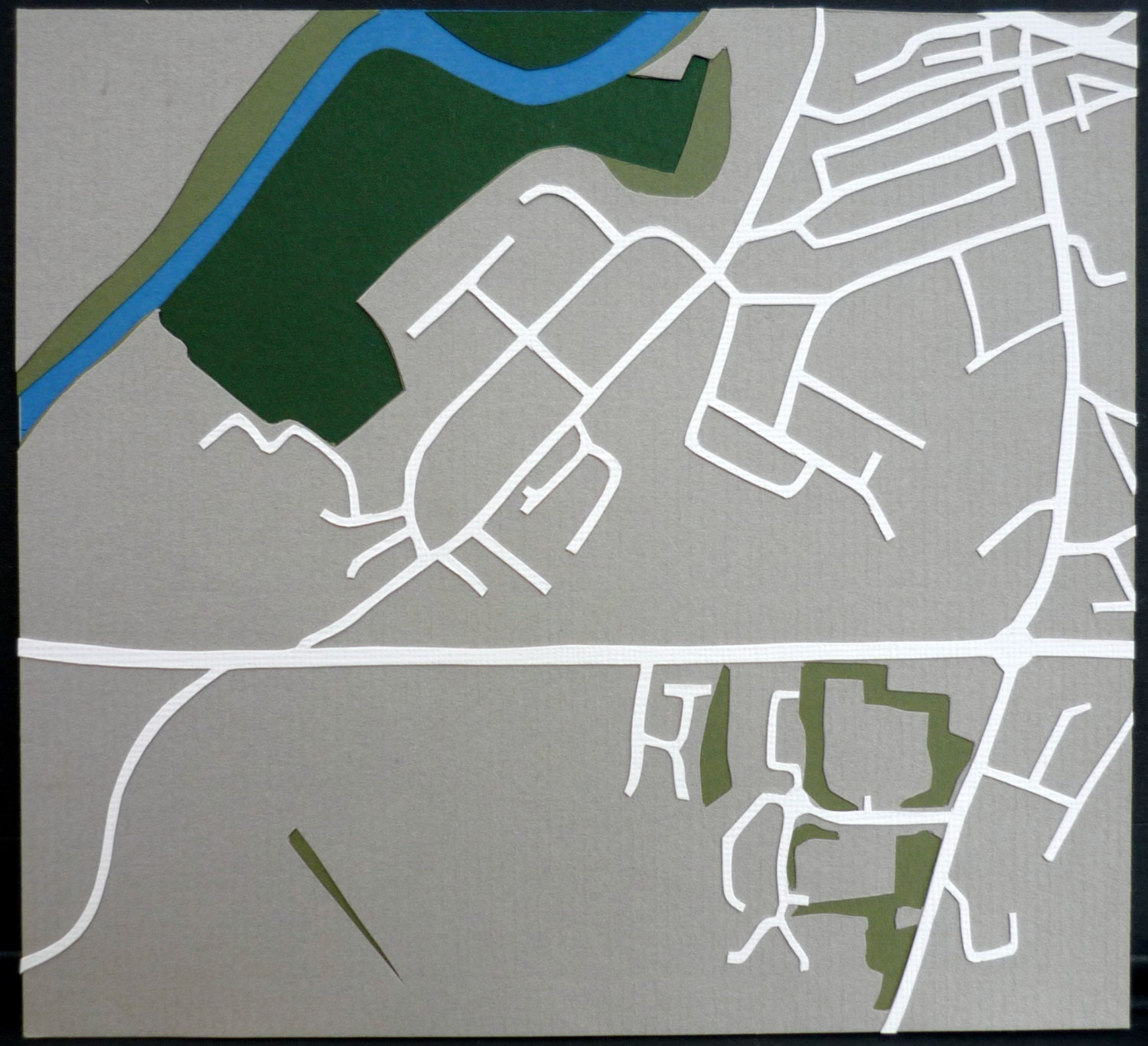 A Personalised Map - Made to Order - Original Hand-cut Paper Art - Etsy