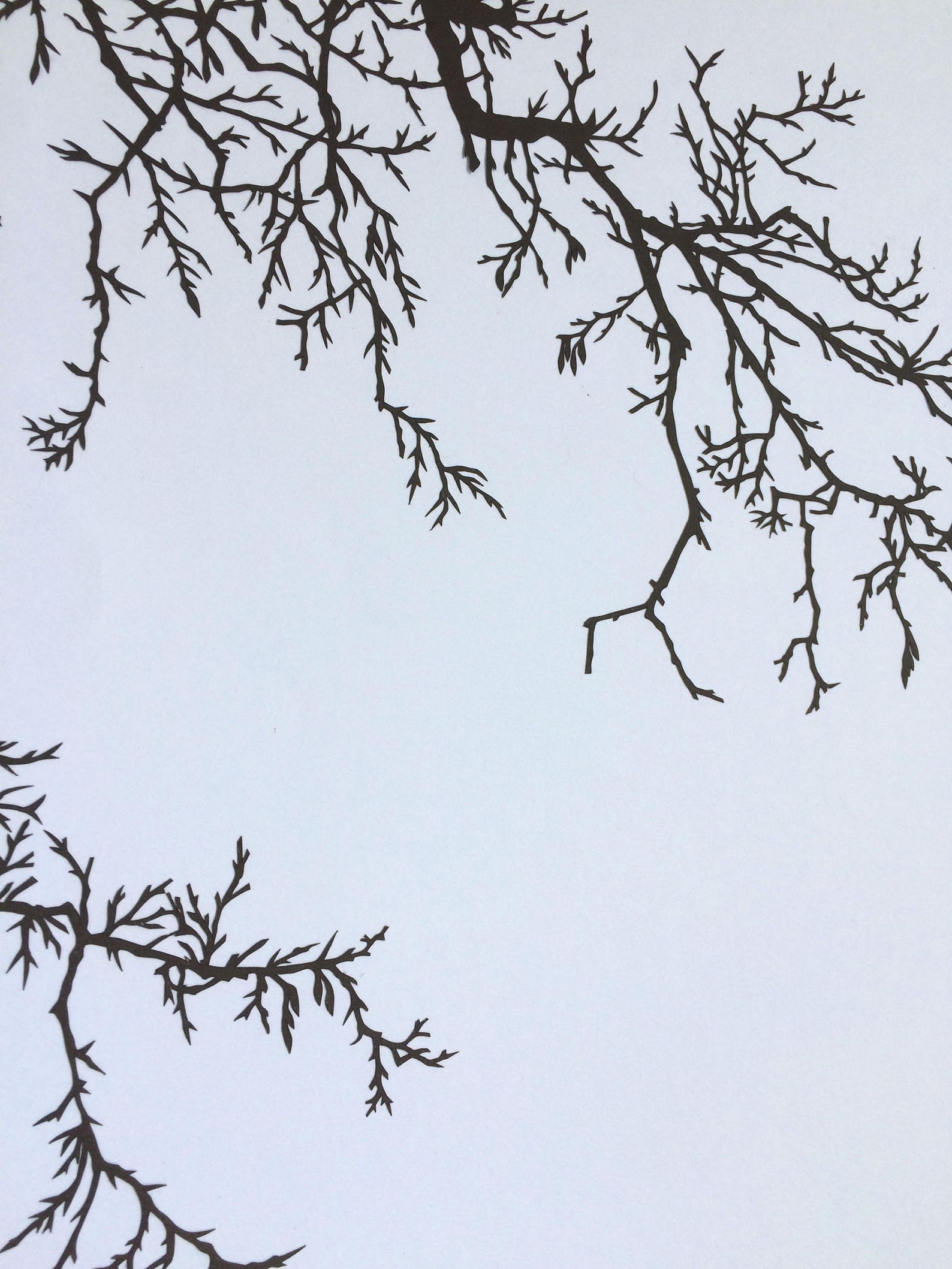 Blue Winter Tree - Original Handcut Paper Artwork - Etsy