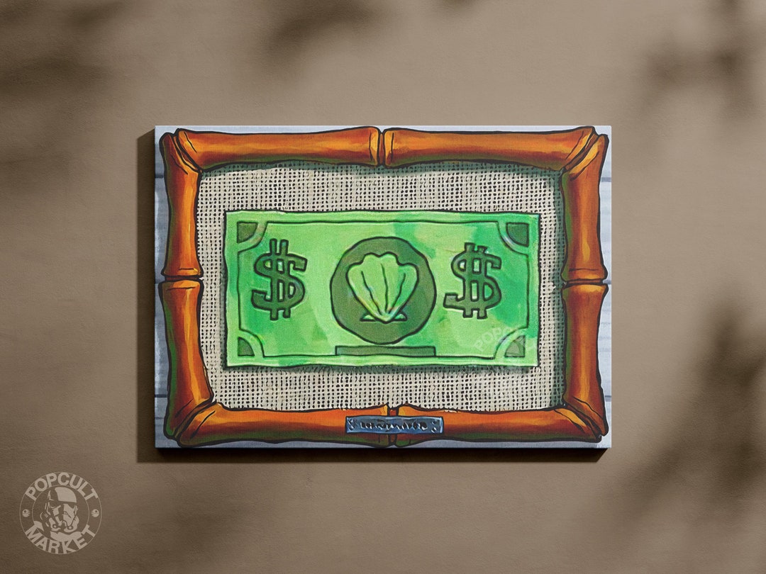 Spongebob Mr. Krabs' First Dollar Bill Poster Digital Download - Etsy ...