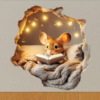 Mouse Hole Wall Decal Christmas Stair Decals With Mouse Hole Christmas ...