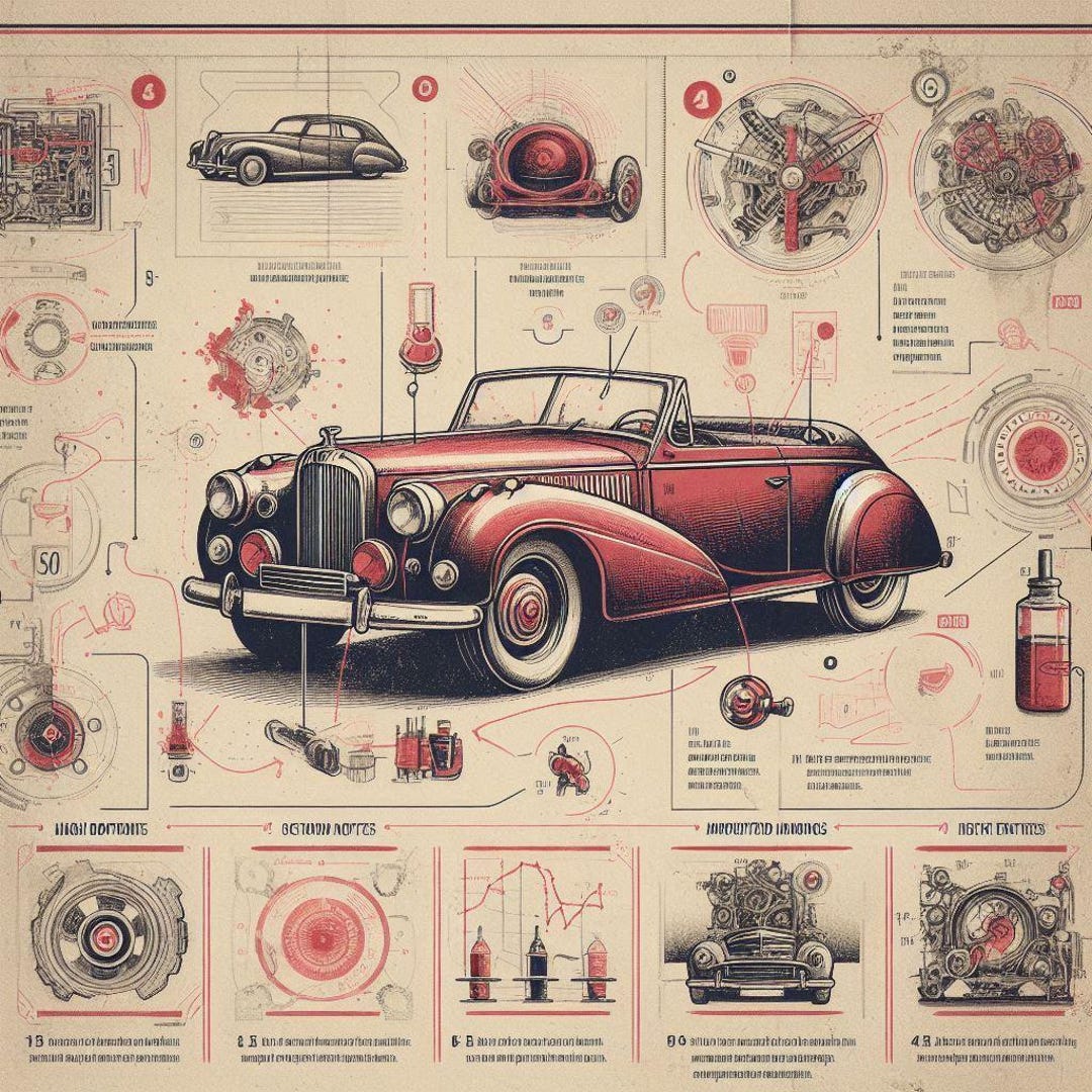 Infographic Detailing, Vintage Style, Dall-e, AI Prompts, AI Arts - Etsy