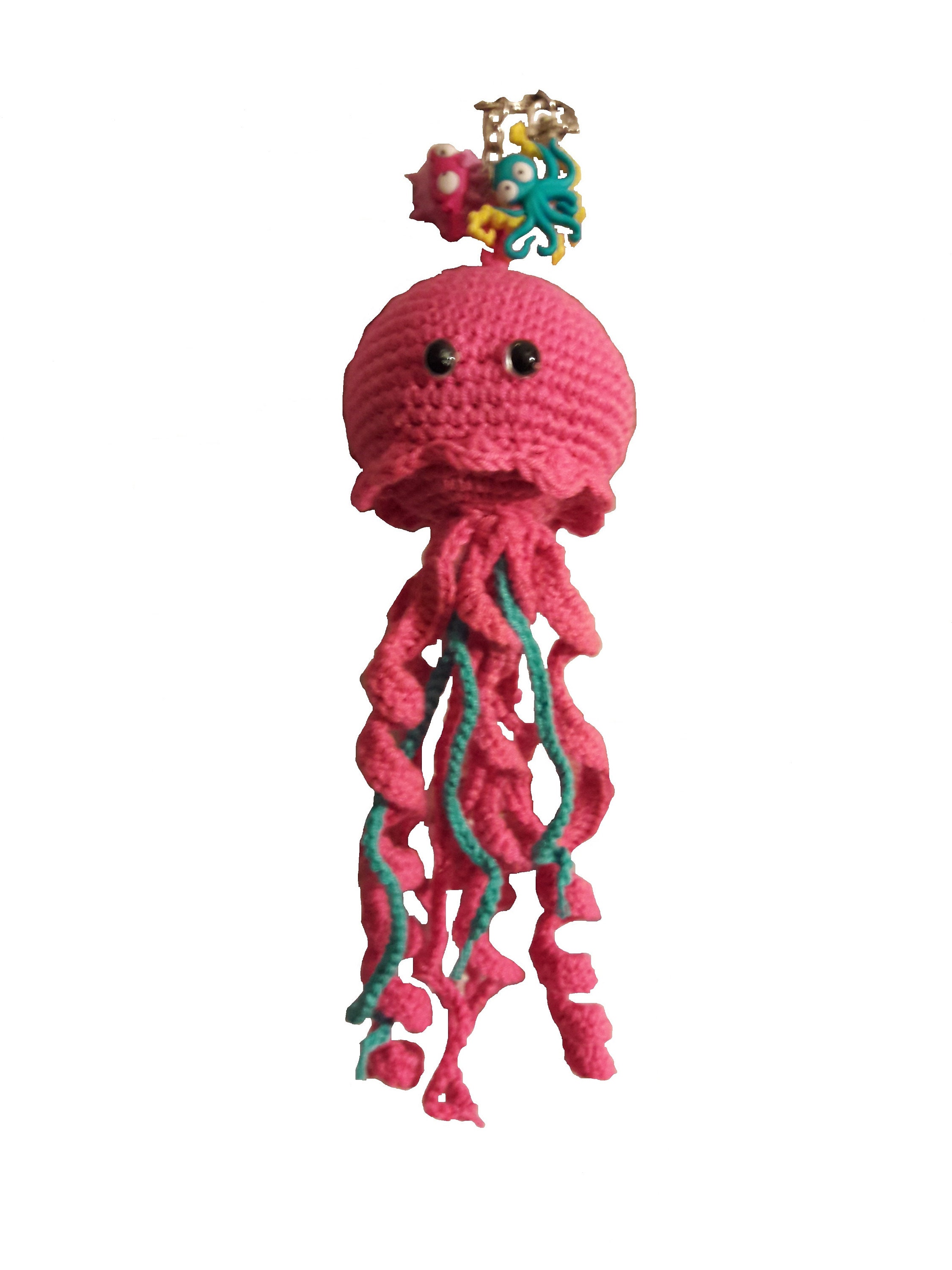 Jellyfish Key Chain Crochet-pick A Color - Etsy