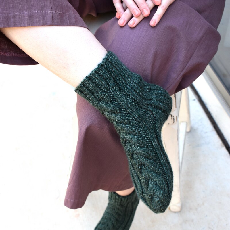 Cable Knit Socks - Etsy